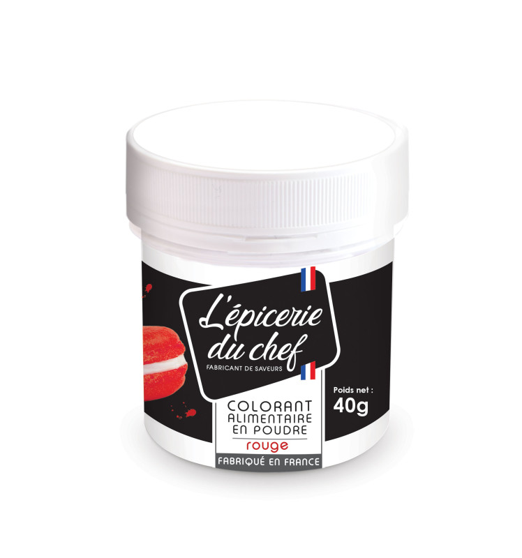 Colorant alimentaire en poudre rouge 40g - L'Épicerie du Chef