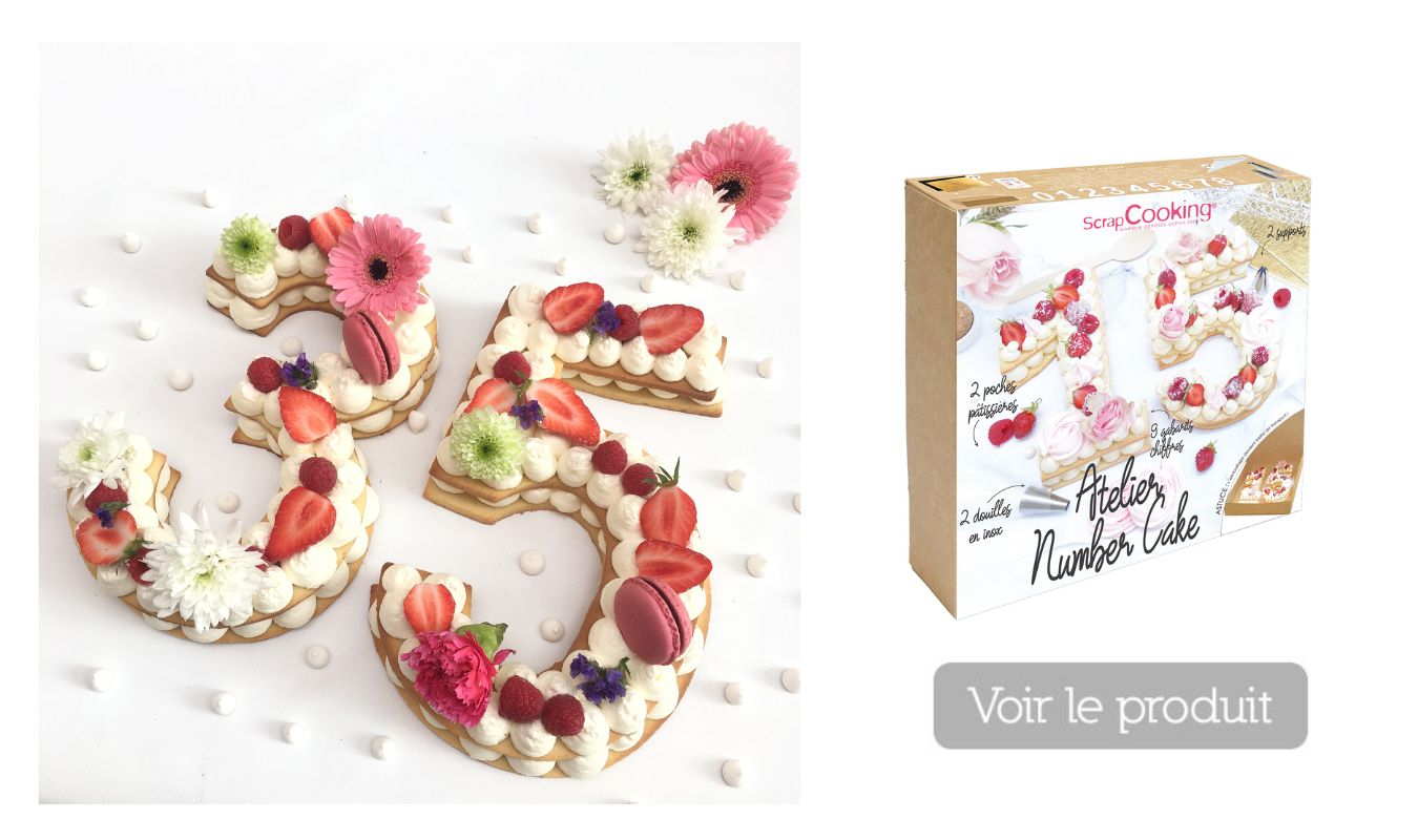 Number cake à la chantilly mascarpone - ScrapCooking.fr